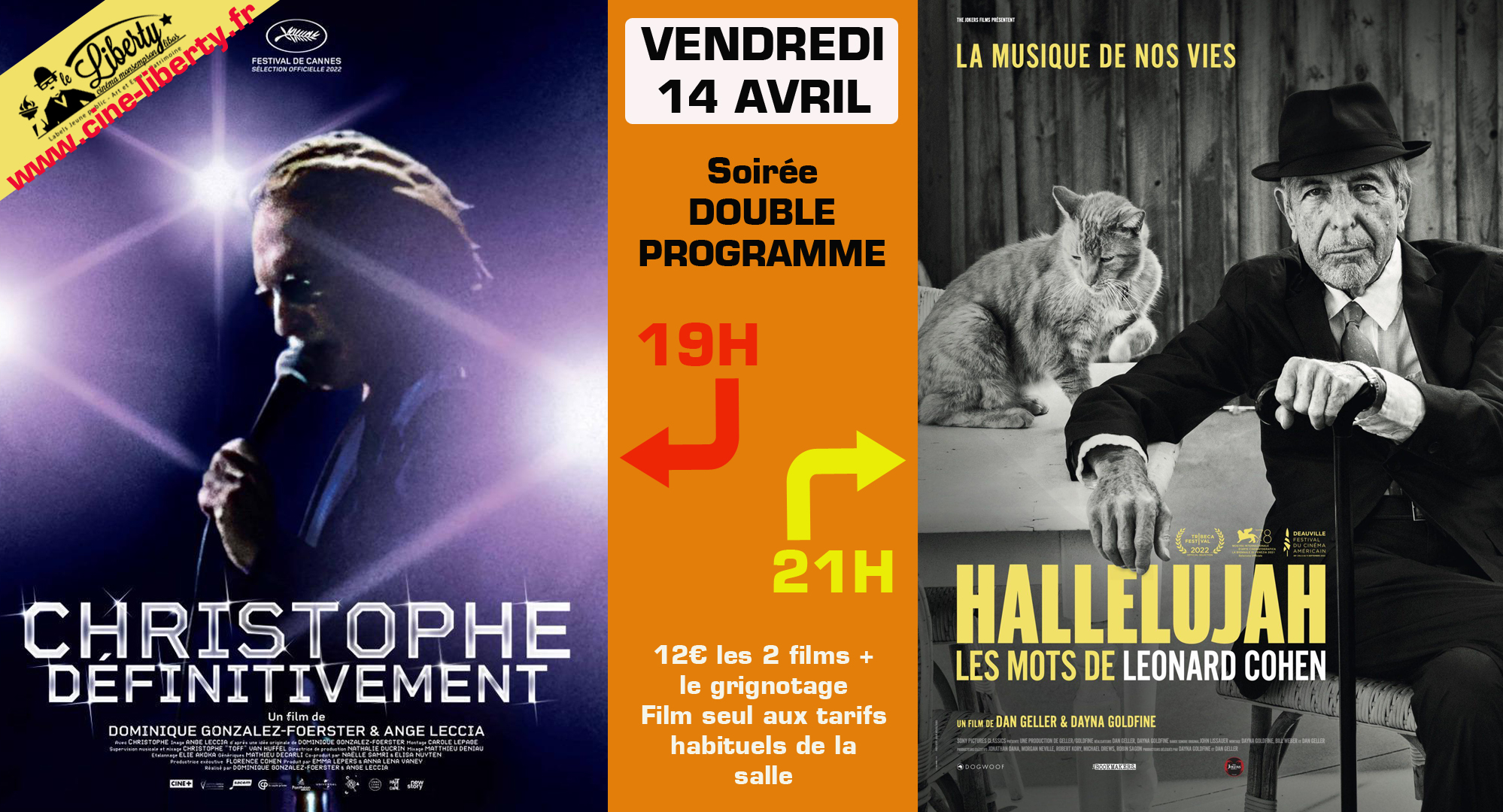 Cinéma - Soirée double programme à Monsempron-Libos